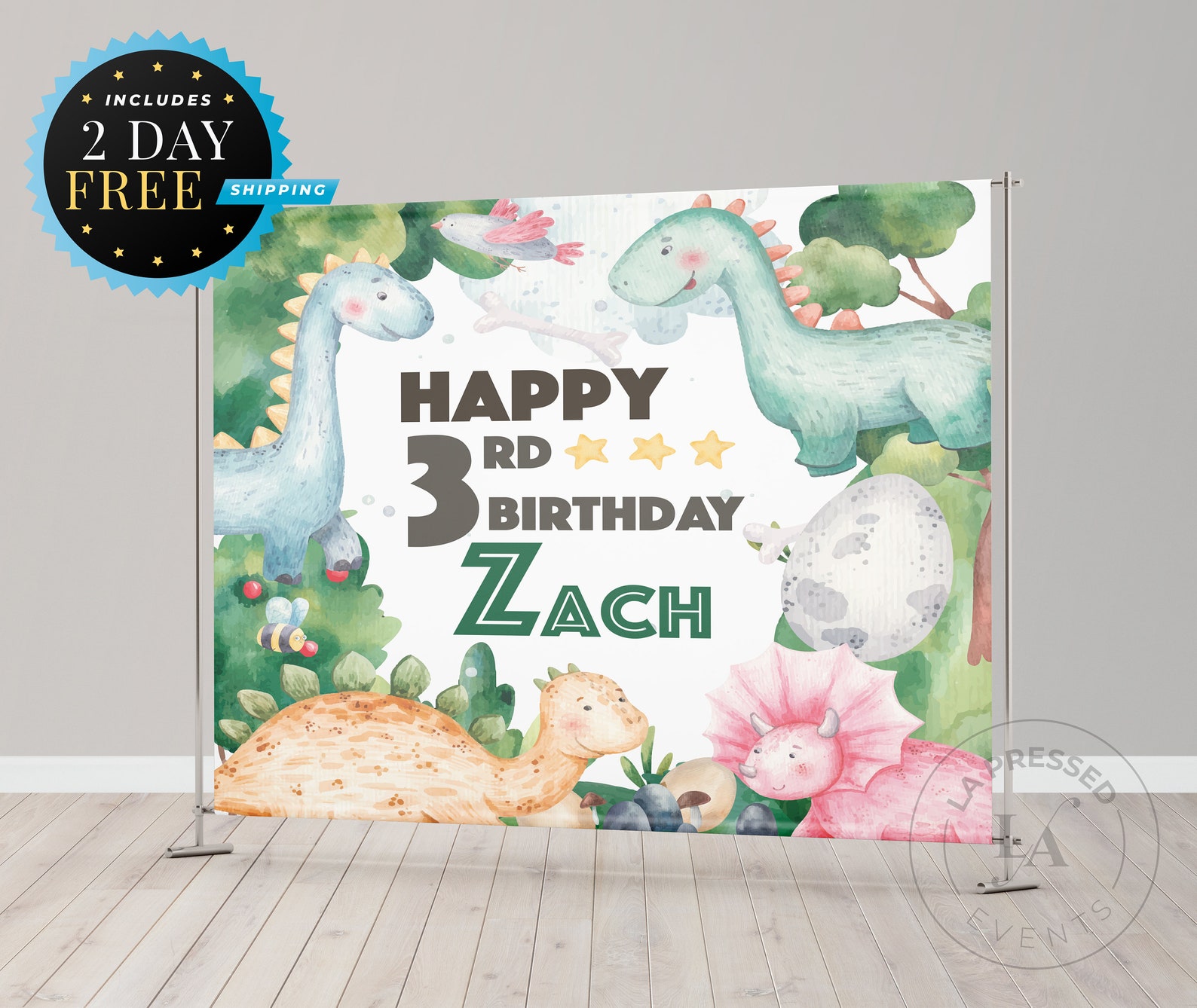 Dinosaur Birthday Party Banner, Dinosaur Backdrop, Dinosaur Decorations ...