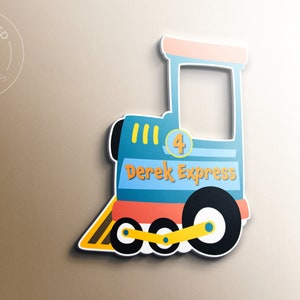 Train Photo Booth Frame, Train Wall Art, Train Yard Sign, Kids Party ...