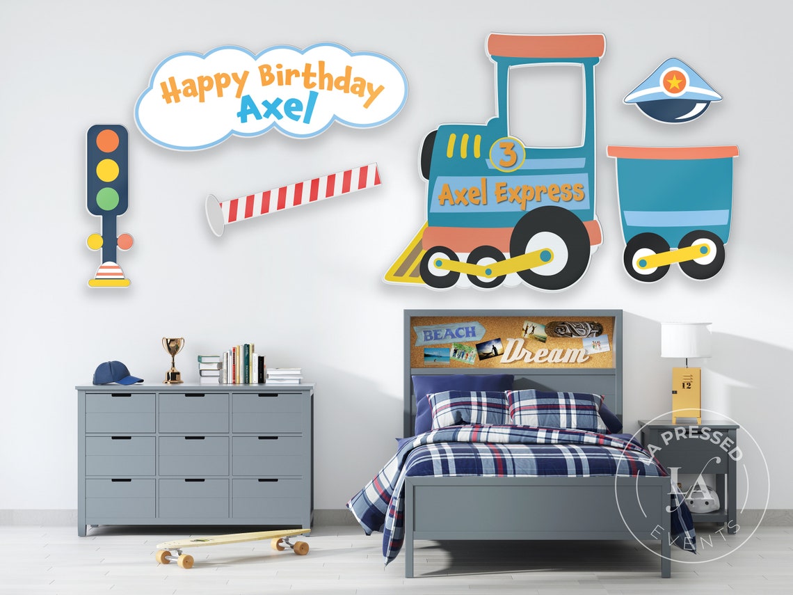 Train Photo Booth Frame Train Wall Art Train Yard Sign Kids | Etsy