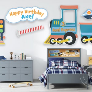 Train Photo Booth Frame, Train Wall Art, Train Yard Sign, Kids Party ...