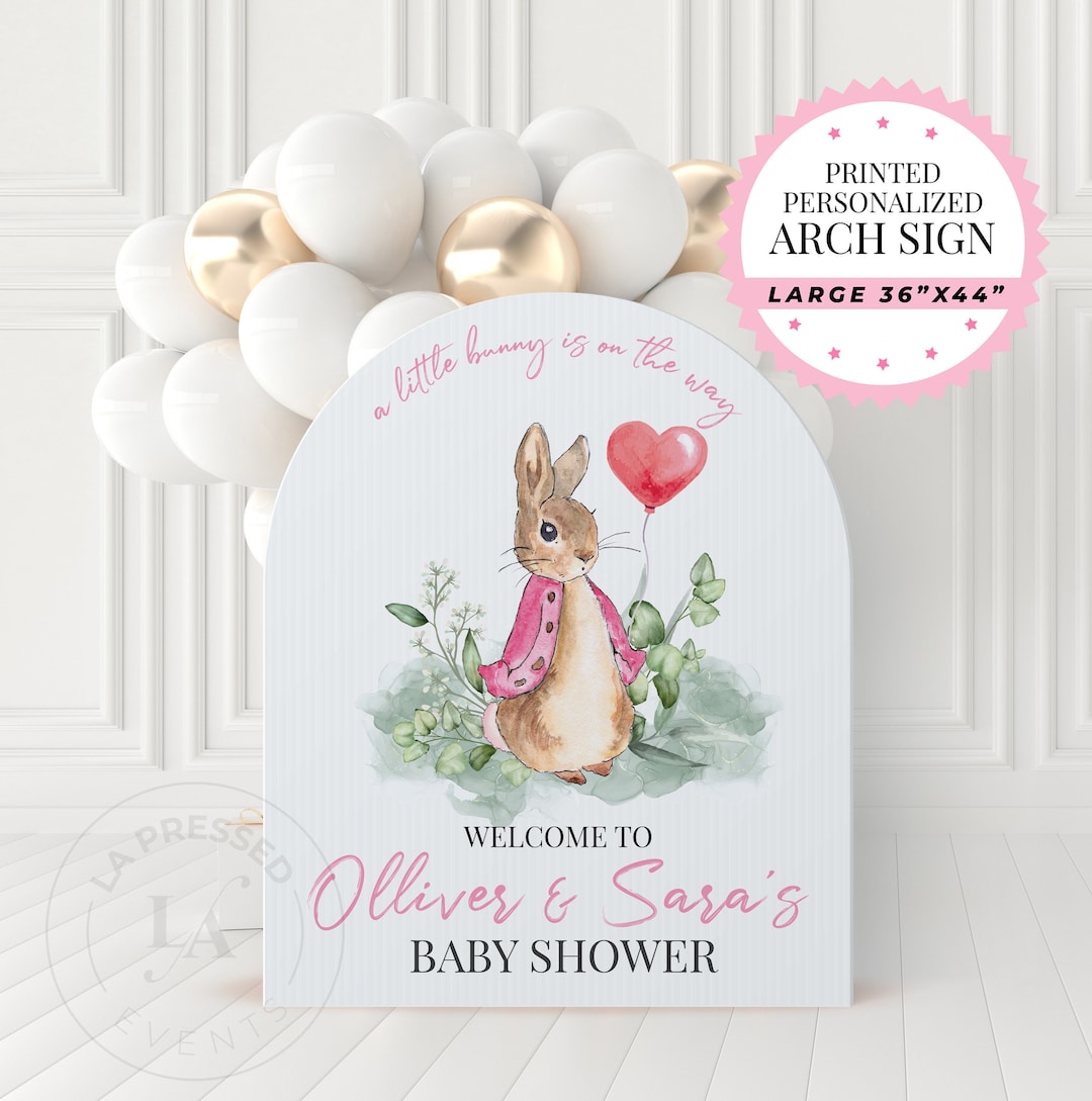 Peter Rabbit Welcome Sign Arch, Classic Peter Rabbit Baby Shower ...
