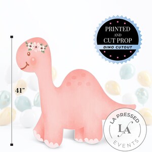 Girly Dinosaur Birthday Party Backdrop Decorations, Cute Baby Dino Prop ...