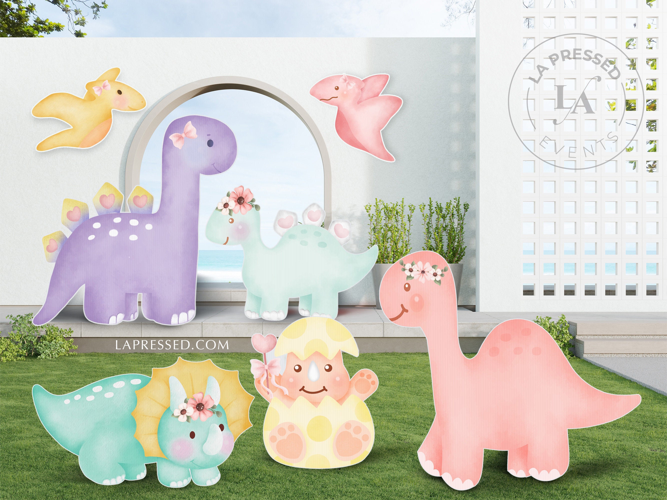 Cute Baby Girl Dinosaurs