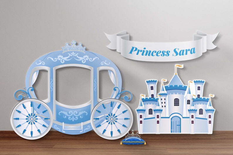 Princess Carriage Photo Prop Cutout, Enchanted Fairytale Set, Fairytale ...