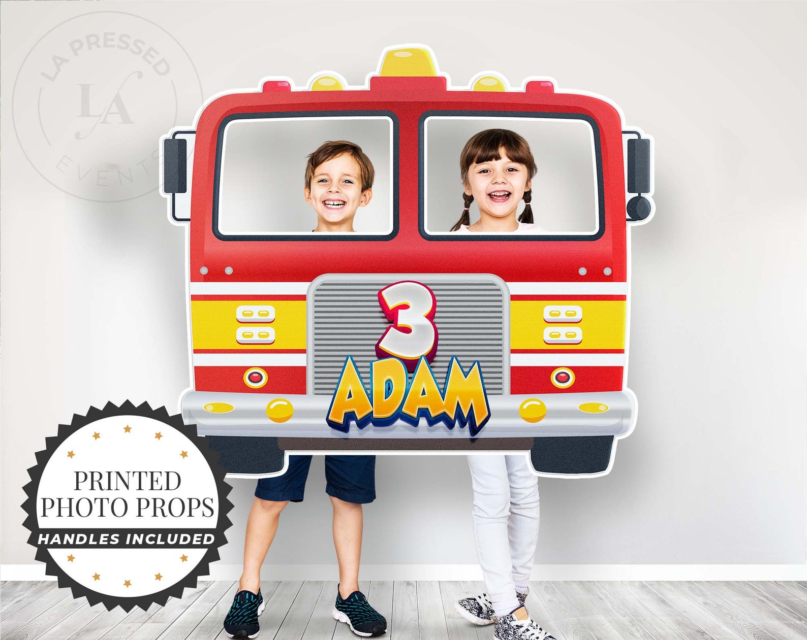 Firefighter Backdrop Prop, Firehouse Theme Party, Fire Truck Cutout ...