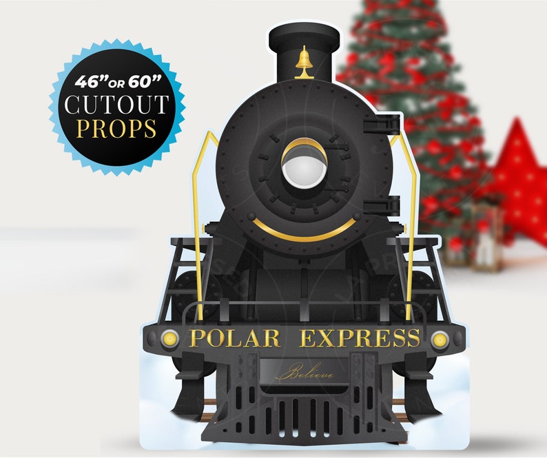 Polar Express Photo Booth Cutout, Christmas Train Cutout, Christmas ...