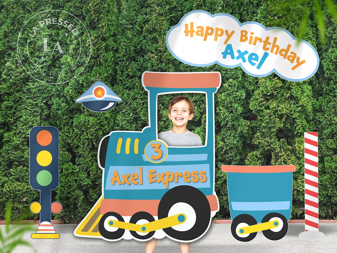 Train Photo Booth Frame Train Wall Art Train Yard Sign Kids | Etsy