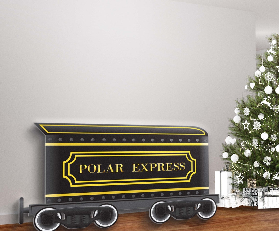 Polar Express Photo Booth Cutout, Complete Set, Blue Caboose, Coal ...