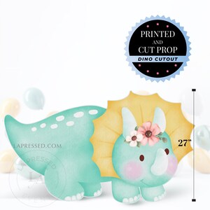 Girly Dinosaur Birthday Party Backdrop Decorations, Cute Baby Dino Prop ...