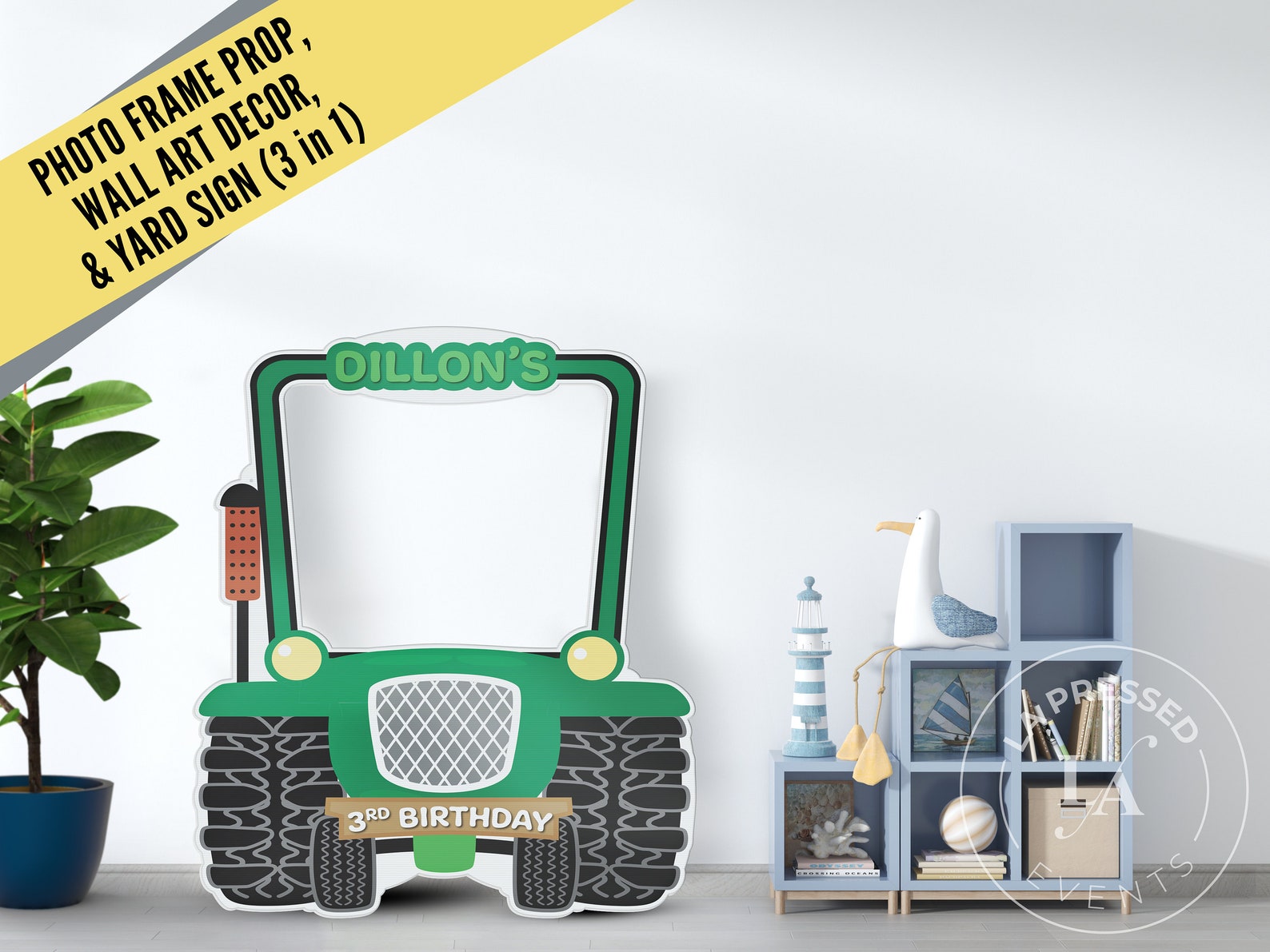 Farm Theme Birthday Party, Tractor Yard Sign, Barnyard Party, Tractor ...