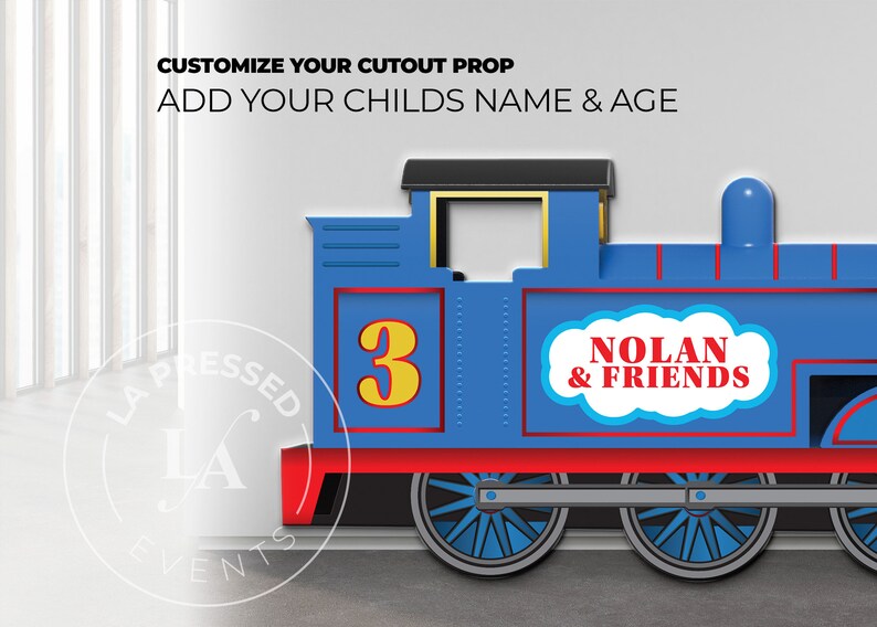 Giant Blue Train & Friends Birthday Party Cutout, Big Blue Train ...