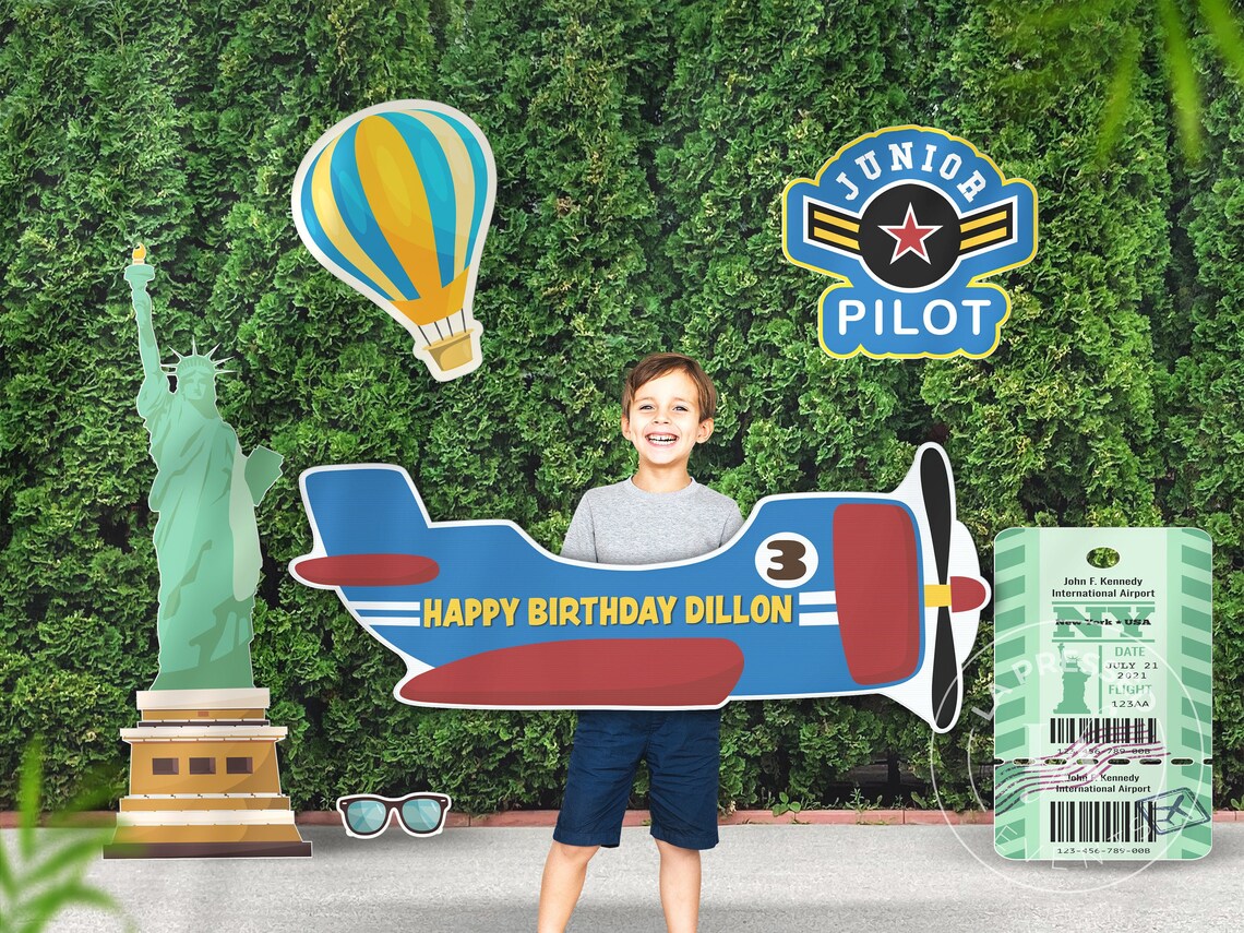 Airplane Photo Booth Frame | Airplane Wall Art | Airplane Yard Sign | 3 ...