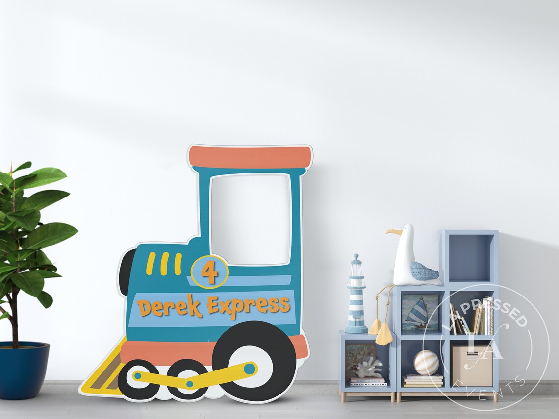 Train Photo Booth Frame Train Wall Art Train Yard Sign Kids | Etsy