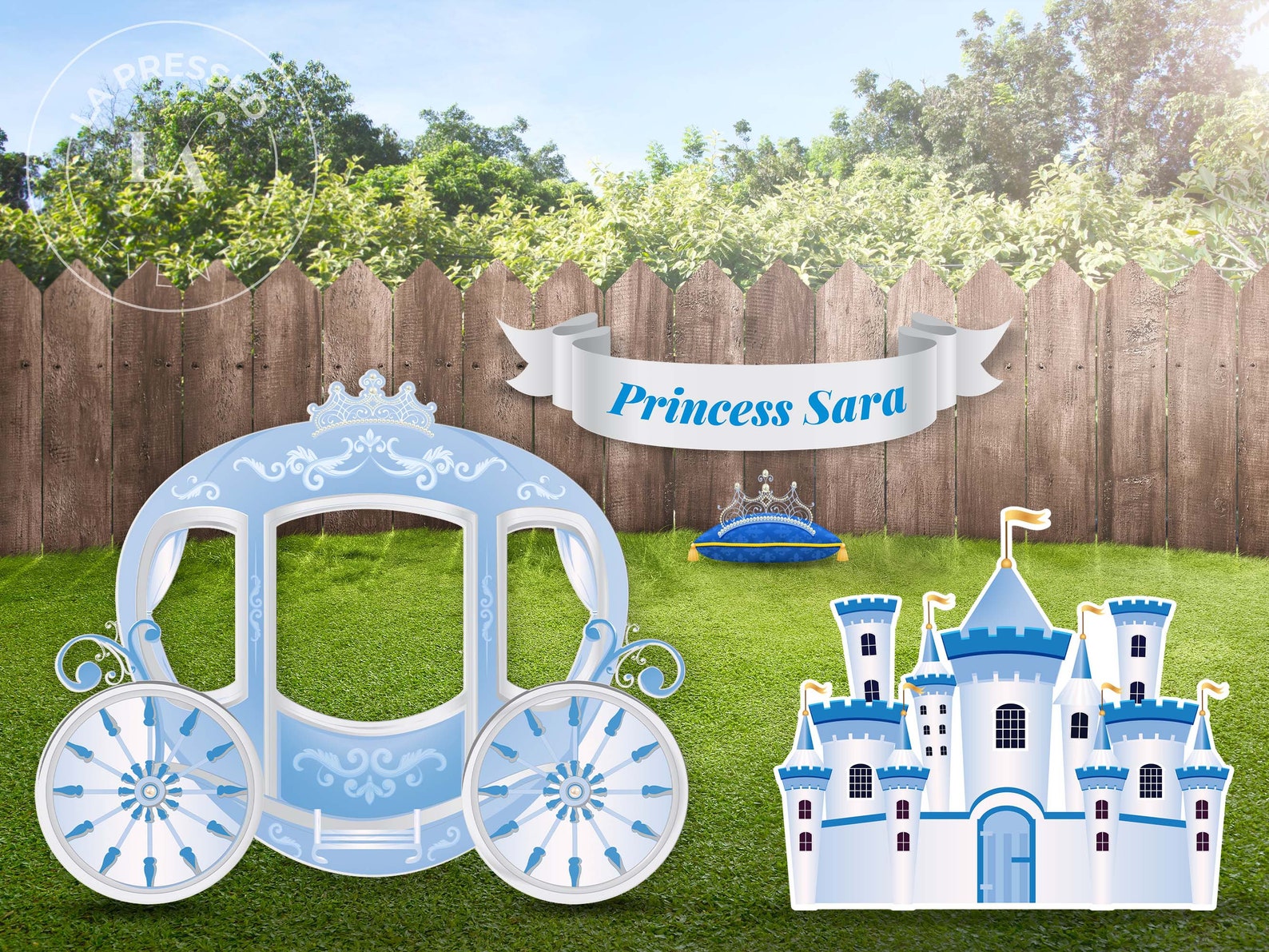 Princess Carriage Photo Prop Cutout, Enchanted Fairytale Set, Fairytale ...