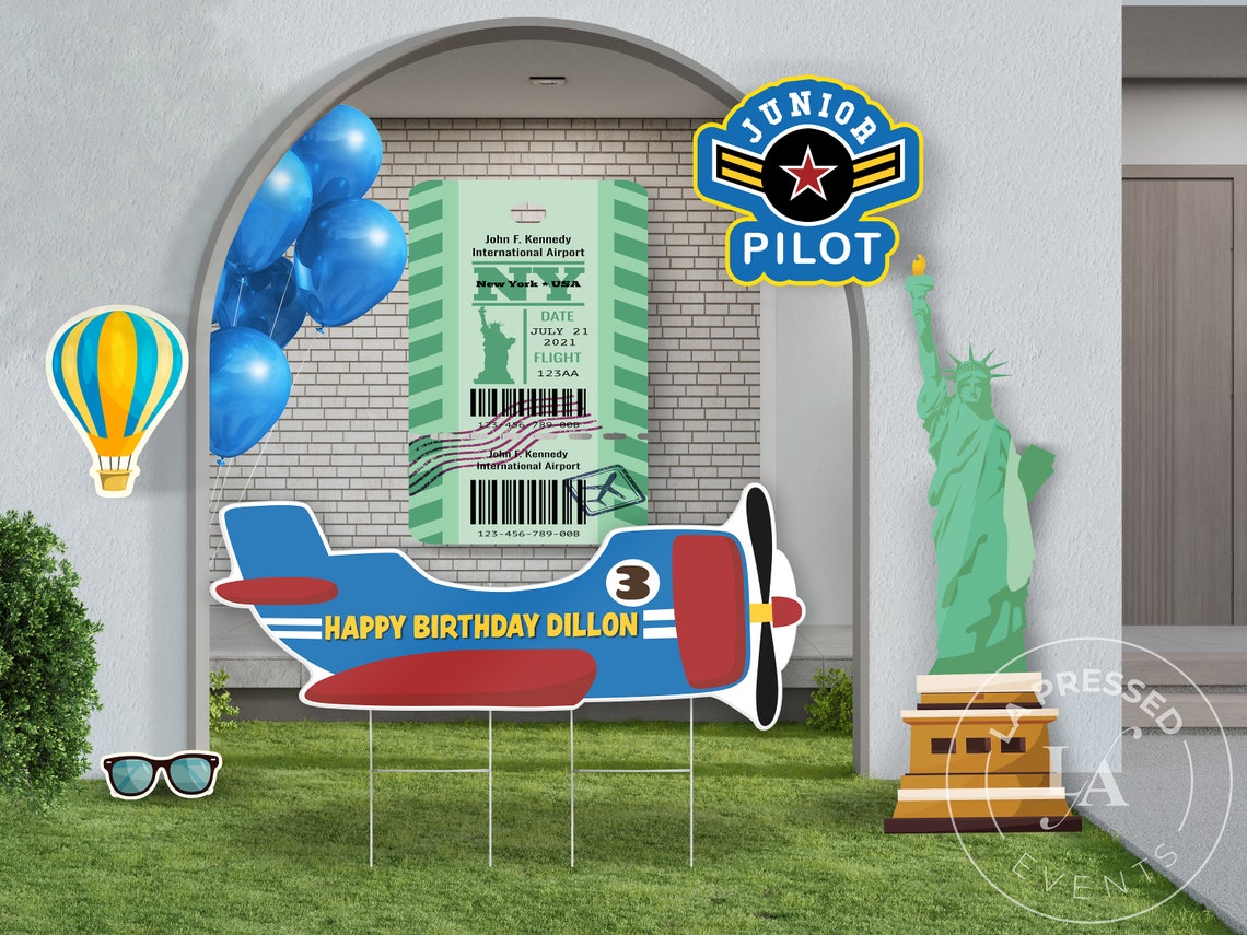 Airplane Photo Booth Frame | Airplane Wall Art | Airplane Yard Sign | 3 ...