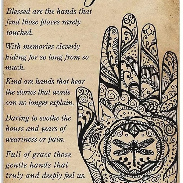 Healing Hands Poem - Etsy