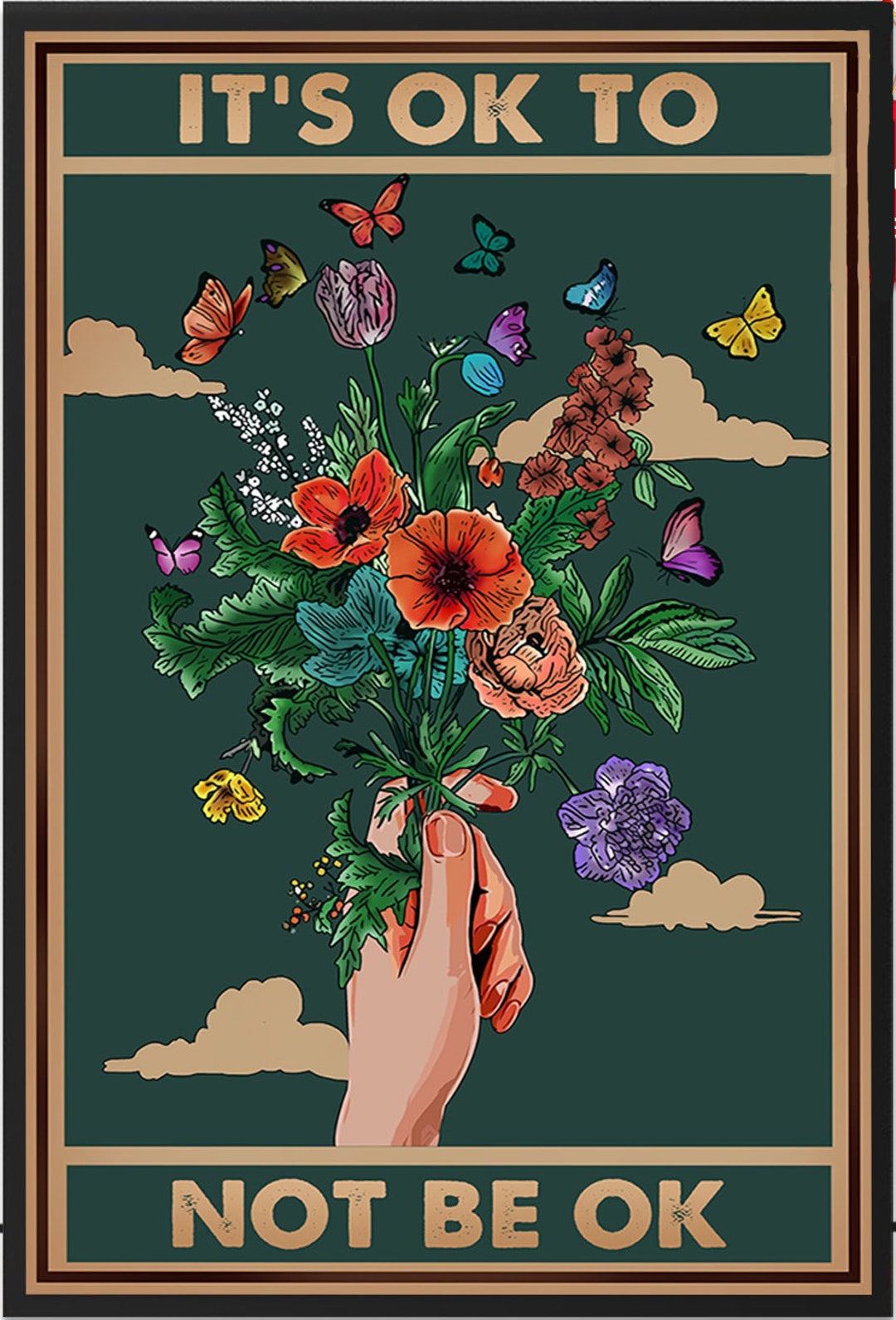 Its Ok to Not Be Ok Retro Poster, Mental Health Awareness Posters ...