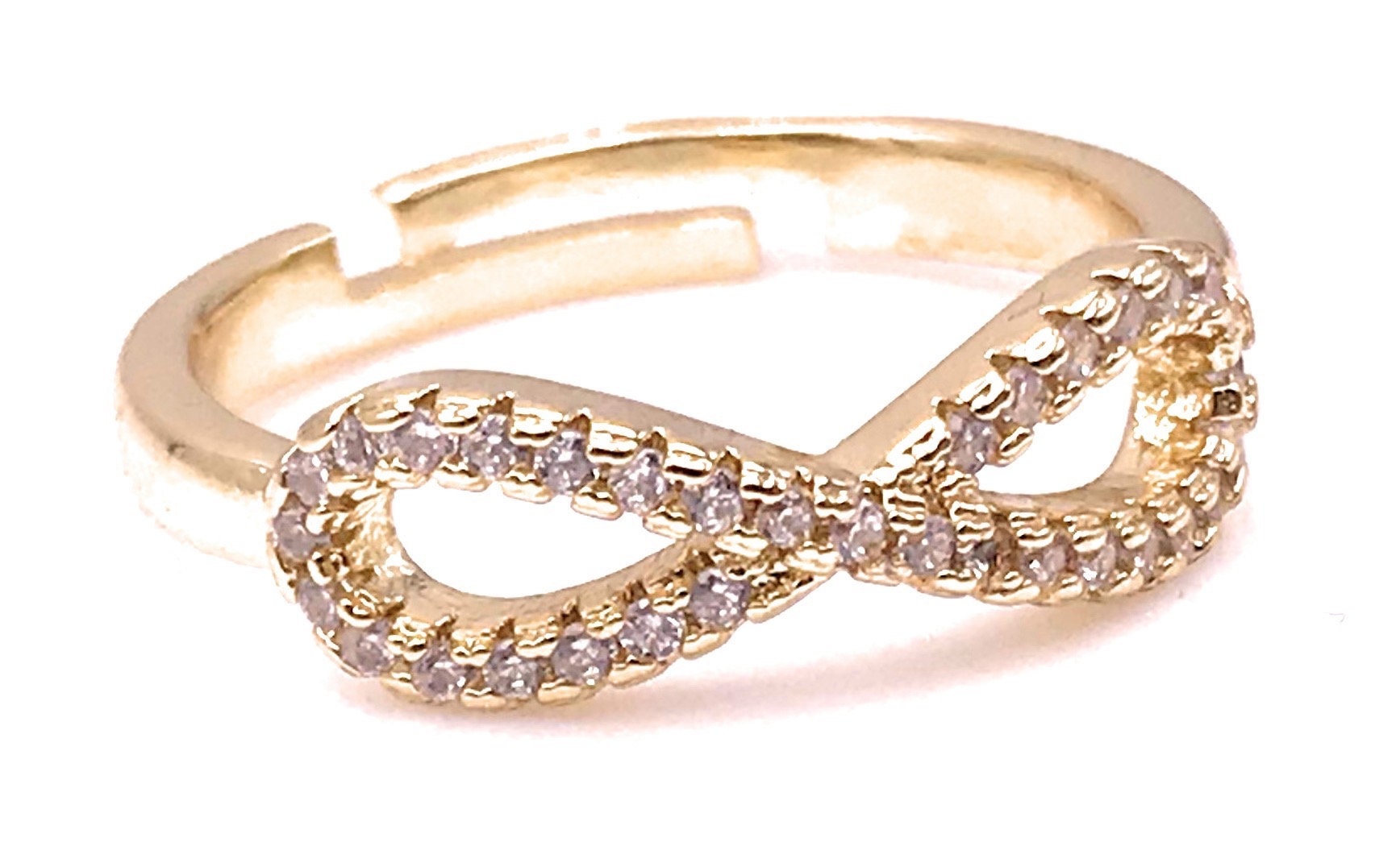 Gold Plated Infinity Ring Adjustable Infinity Ring for Women - Etsy 日本