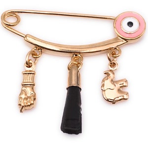 Baby Brooch Pin Azabache Protection, Genuine Azabache Charm, Lucky ...