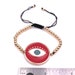 Evil Eye Red Enamel Bracelet, Fashion Jewelry, Evil Eye Adjustable ...