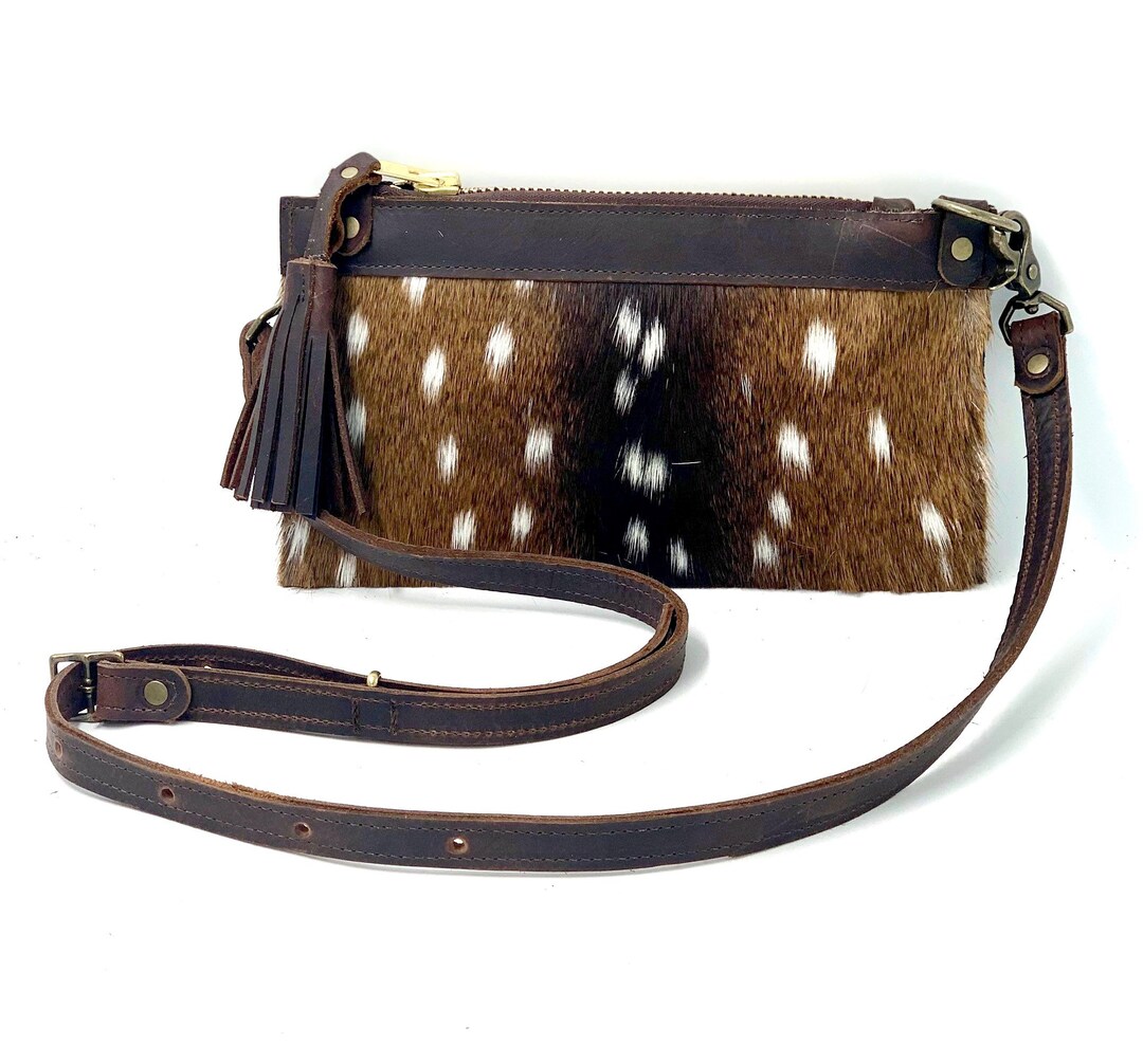 Jackson Place Collection — Banded Flat Axis Deer Hair-on-hide Leather ...