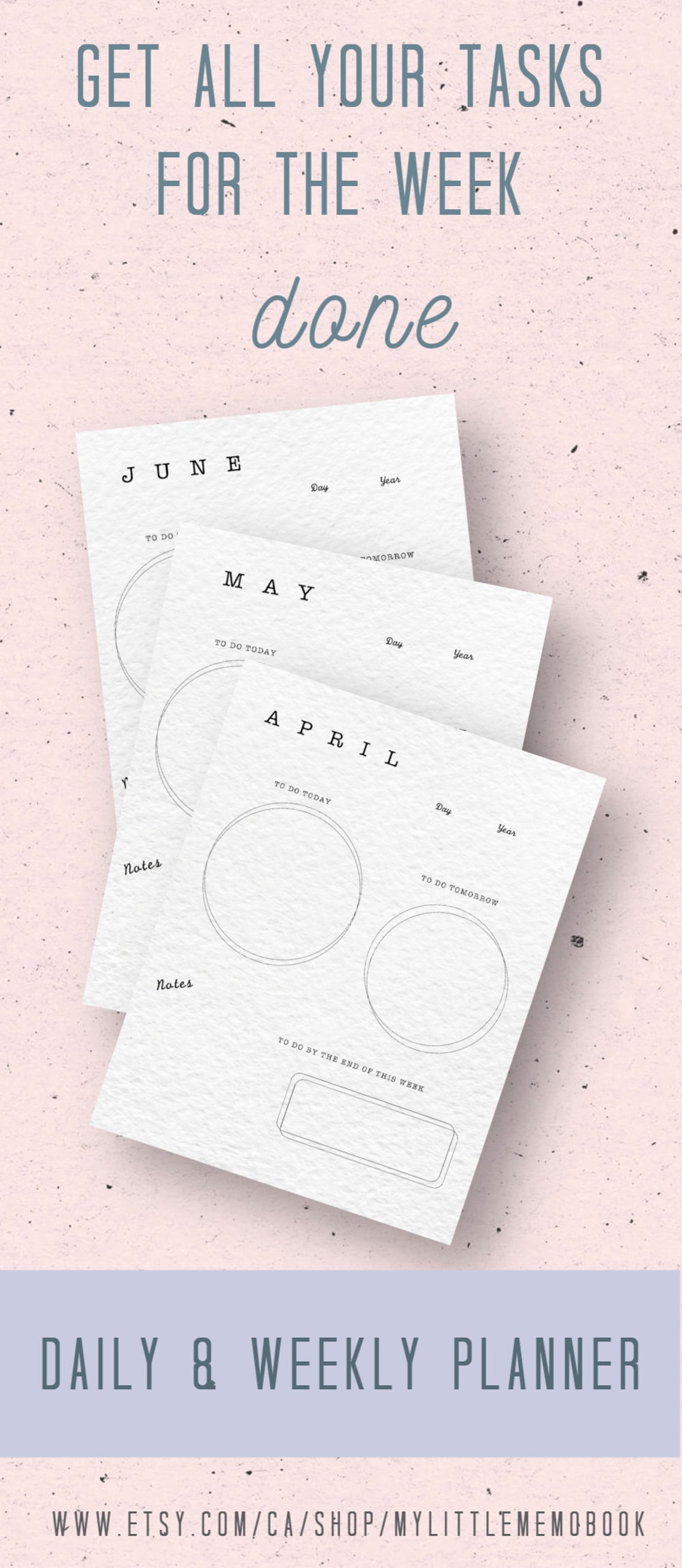 12 Month Day Planner Printable Daily Schedule to Do List - Etsy Canada