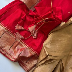 Red Pure Paithani Pattu Pavadai Lehenga Gold Zari Online Usa Weddings ...