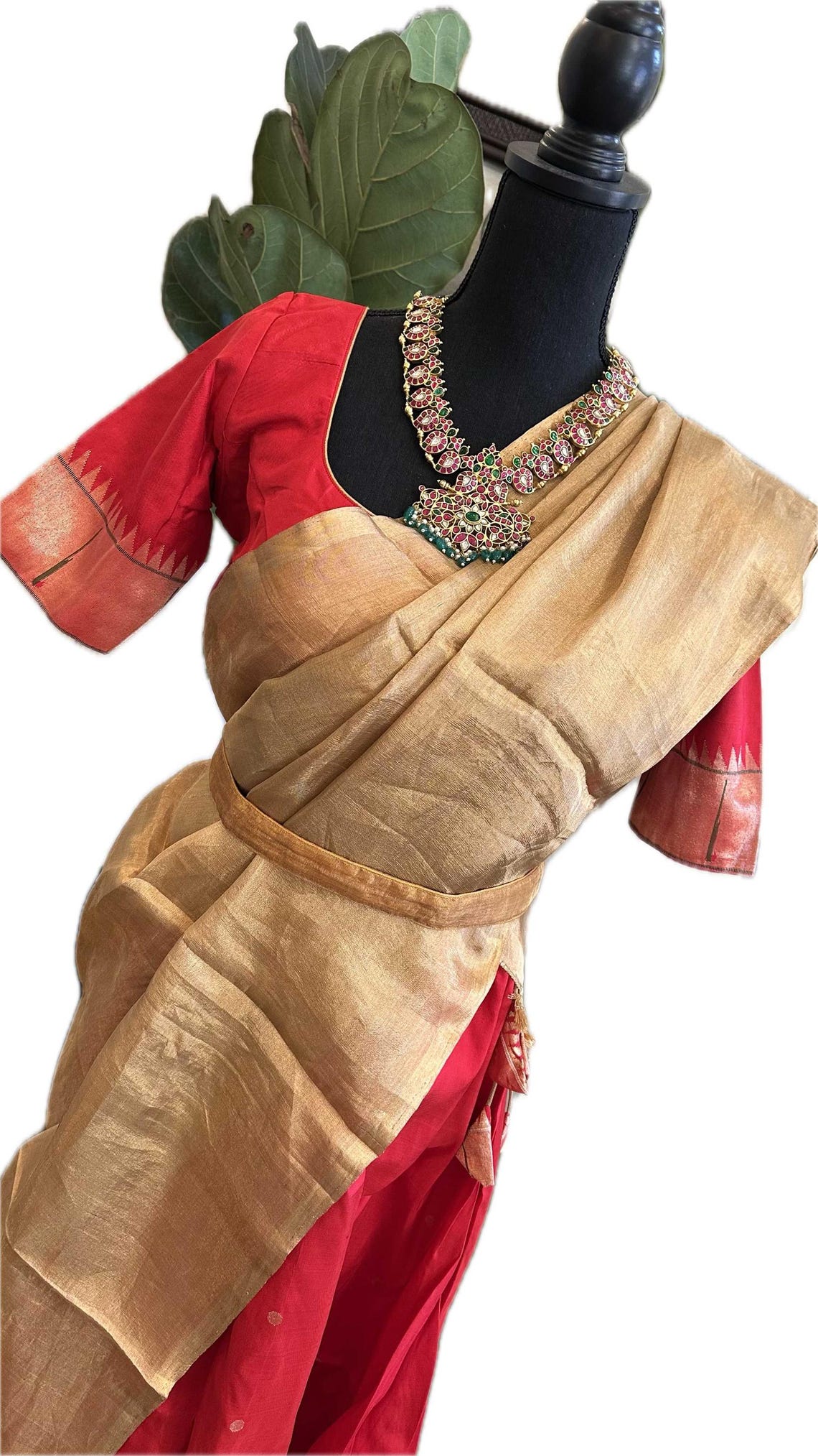 Red Pure Paithani Pattu Pavadai Lehenga Gold Zari Online Usa Weddings ...