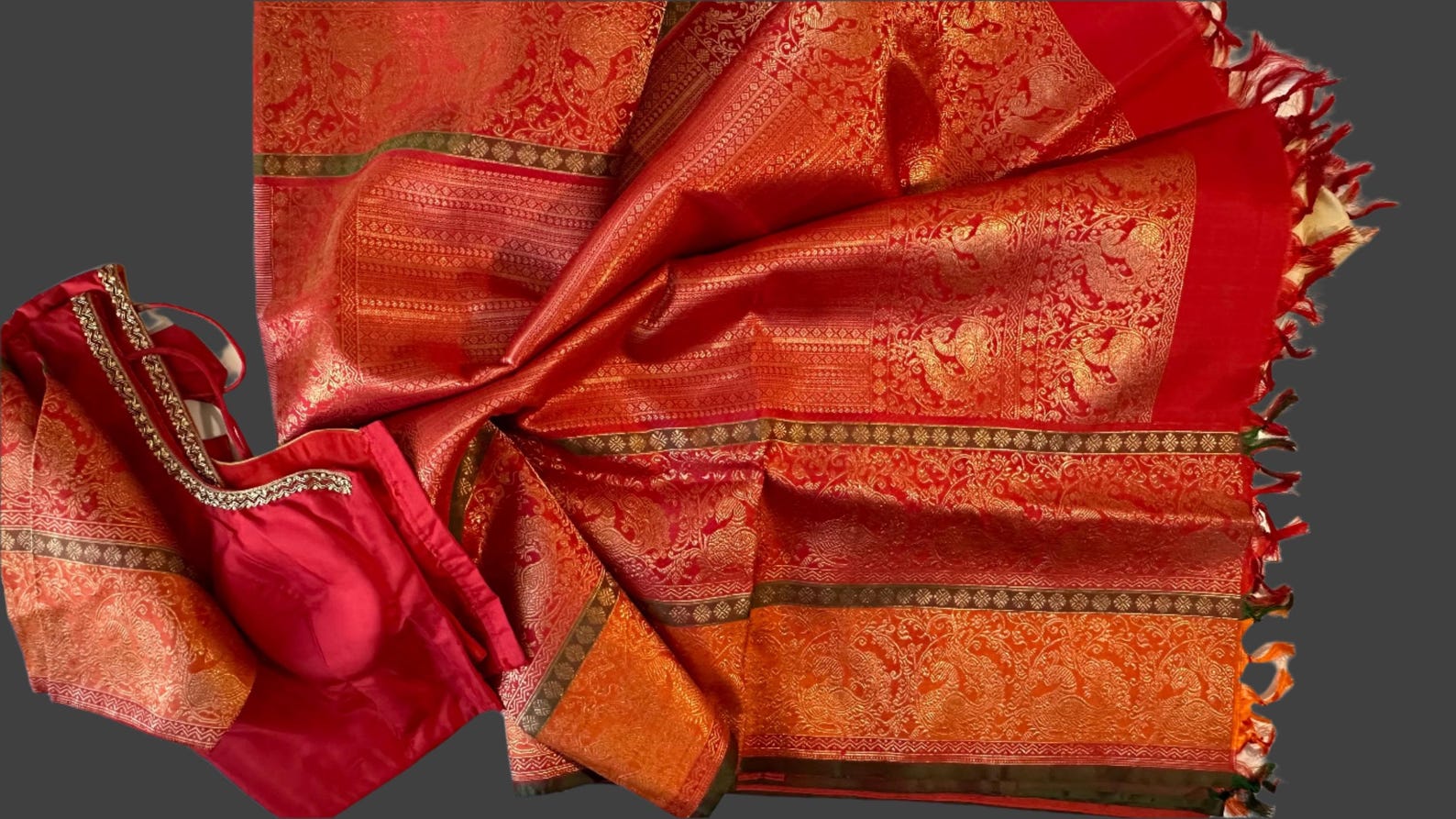 Ven Pattu Saree White Cream and Red Pure Zari Kanjivaram Silk Saree ...