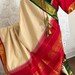 Ven Pattu Saree Red and Green Ganga Jamuna Border With Two - Etsy