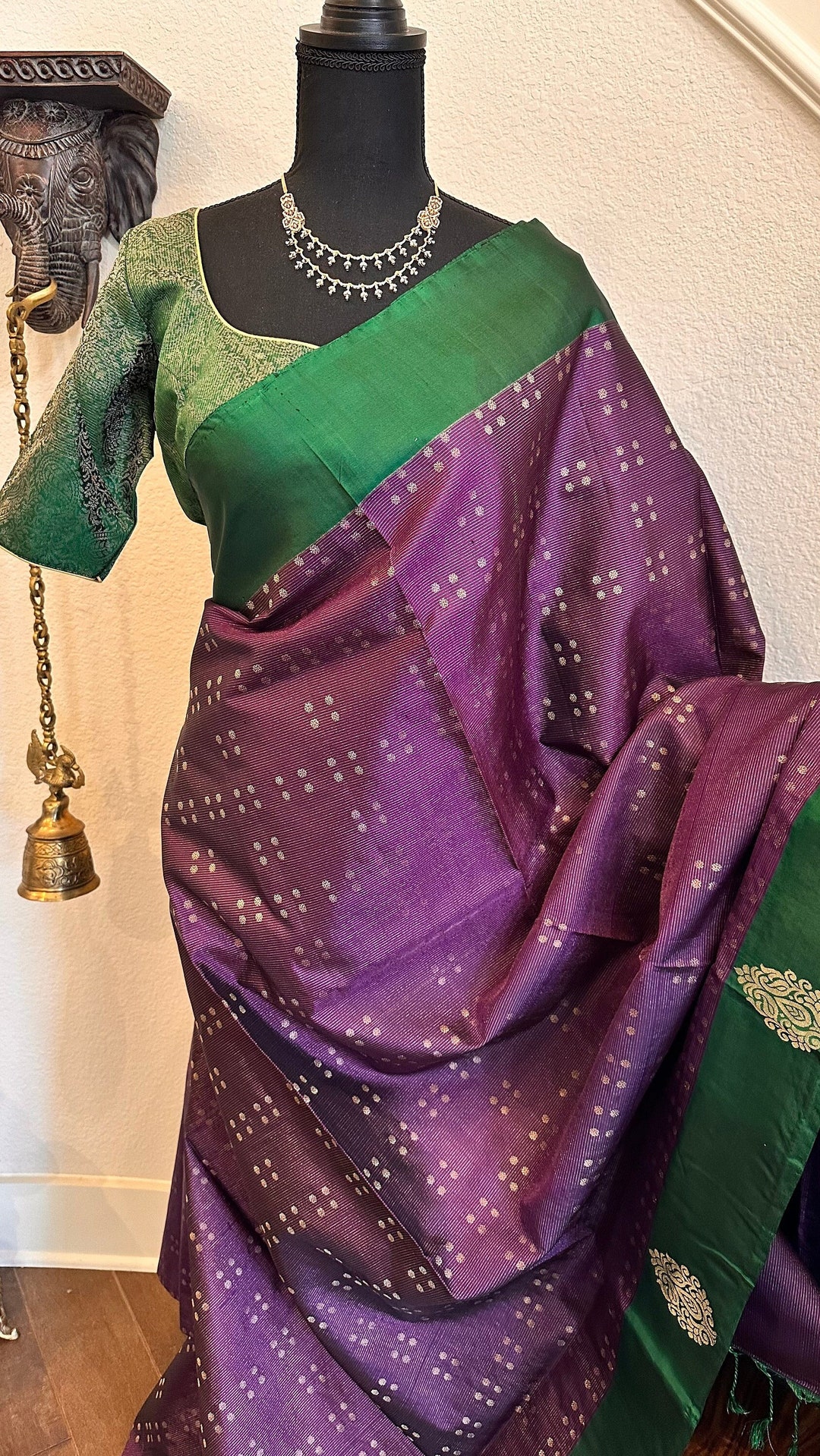Pure Soft Silk Saree Vaira Oosi Design Brocade Blouse Online Usa With ...