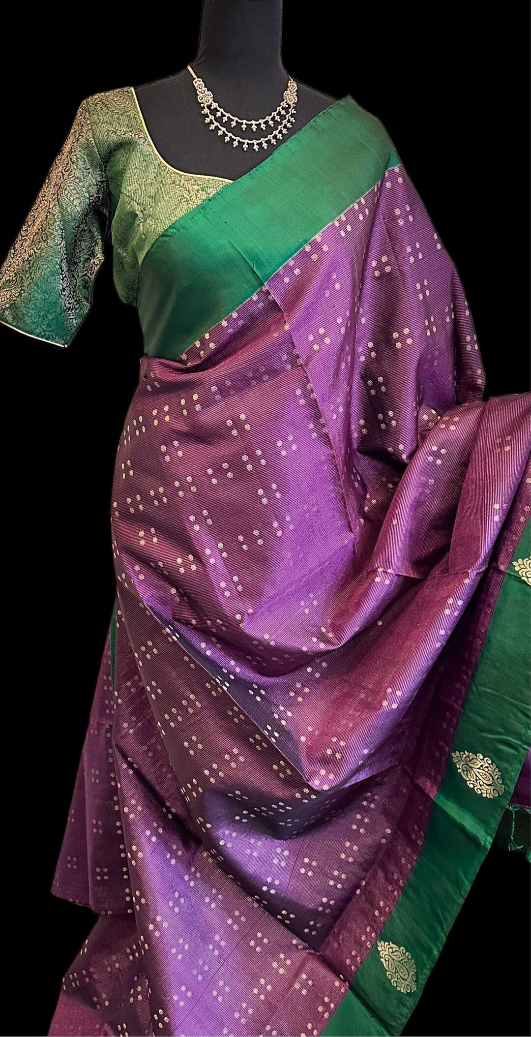 Pure Soft Silk Saree Vaira Oosi Design Brocade Blouse Online Usa With ...