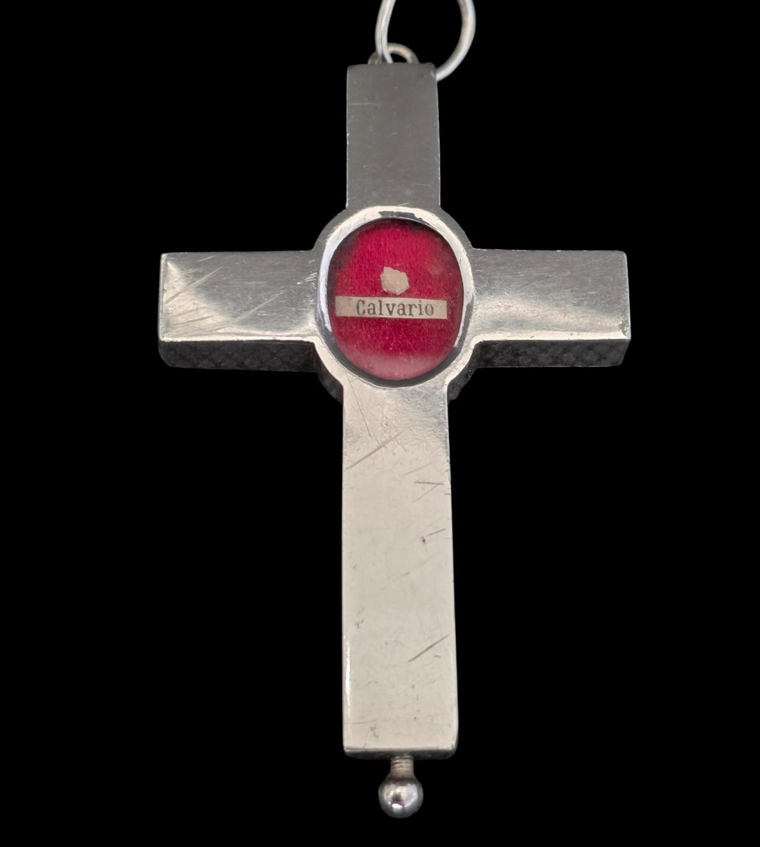 RARE Vintage Religious Relic Calvary Catholic Solid Silver Reliquary - Etsy