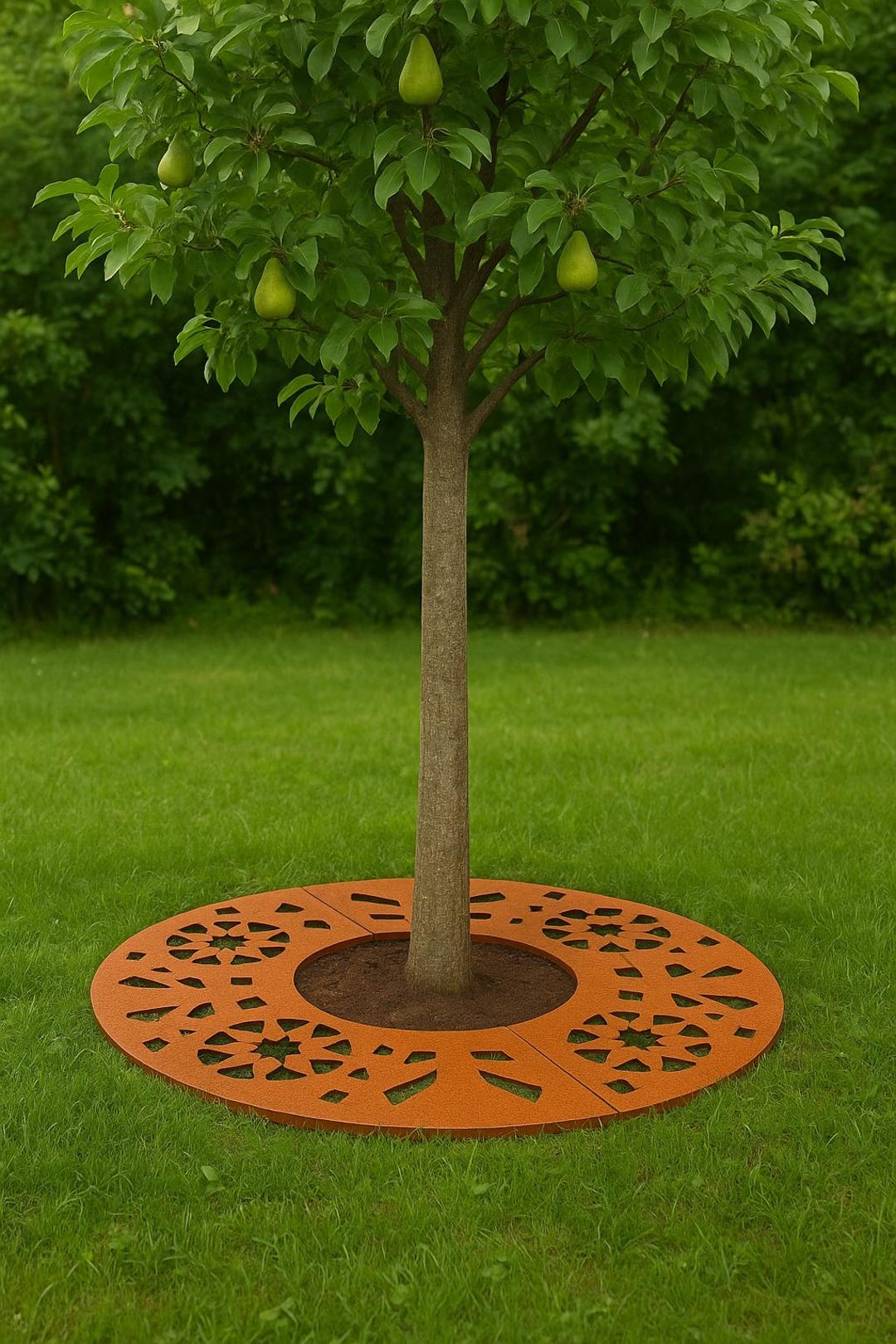 Corten Steel Tree Grate: 48"/60" Laser-cut Tree Ring, Urban Landscaping ...