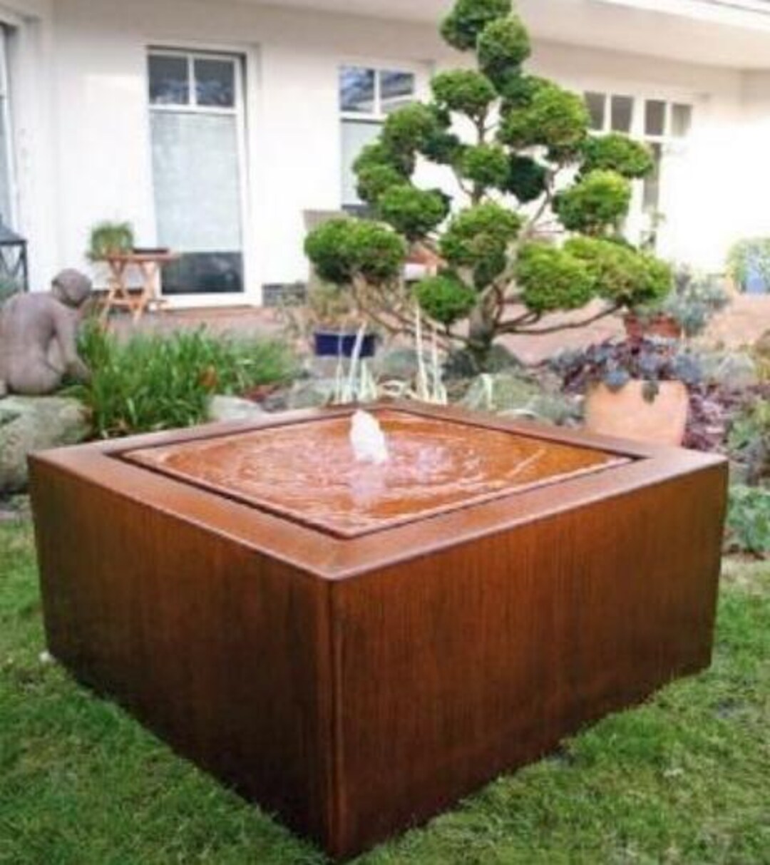 Large Water Feature Falls Planter & Waterfall Cascade /outdoor ...
