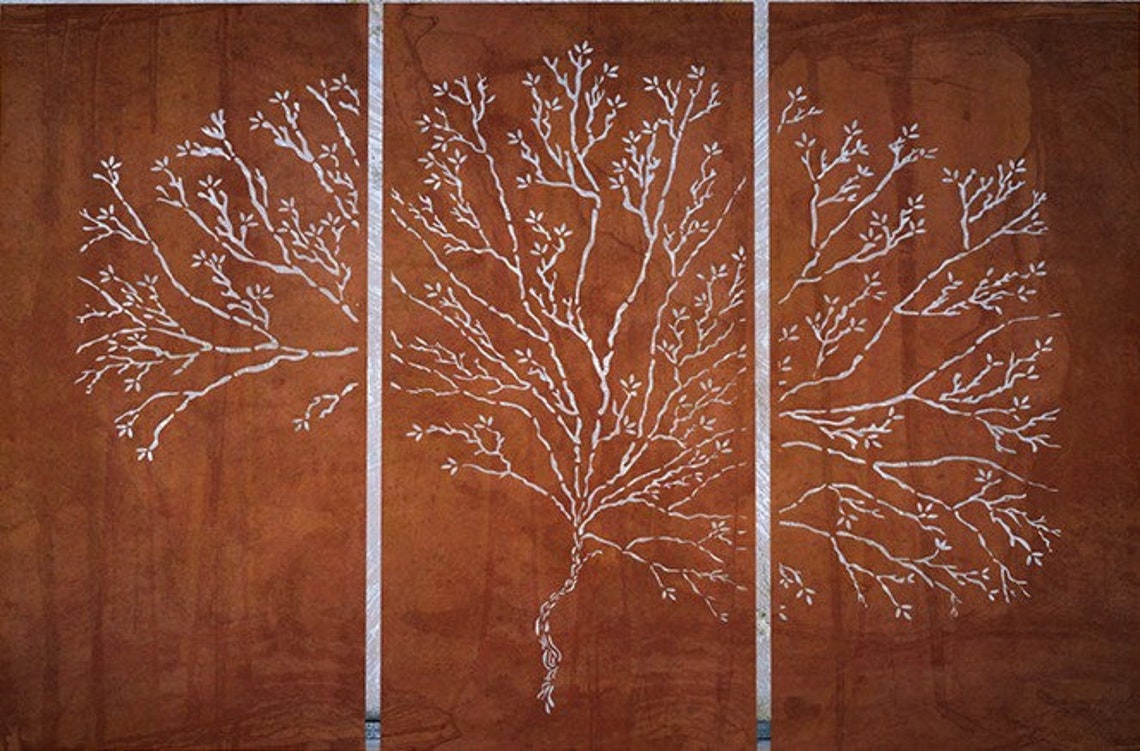 Abstract Tree Metal Privacy Screen Decorative Panel Outdoor | Etsy