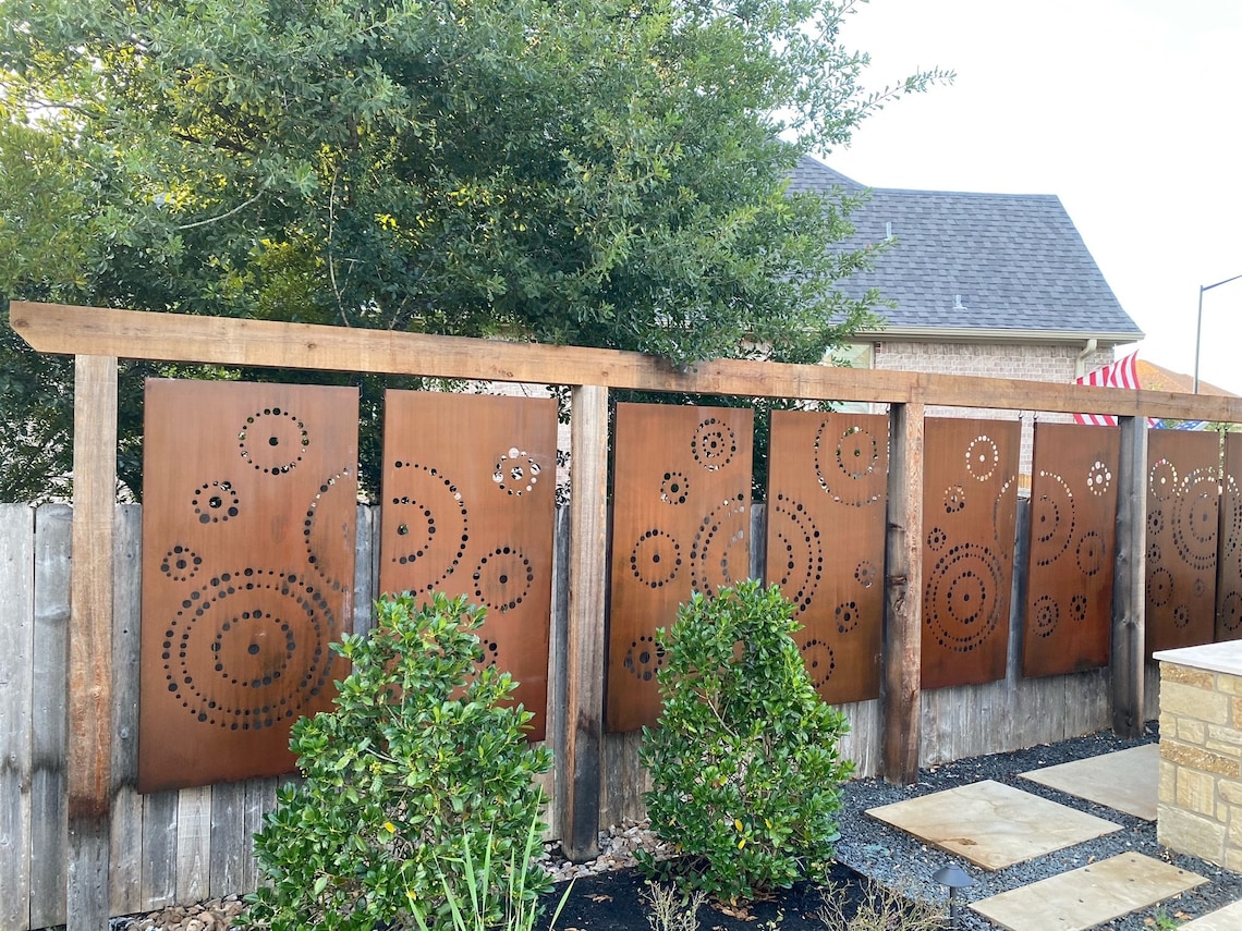 CUSTOM Made Corten Steel Privacy Panels - Etsy