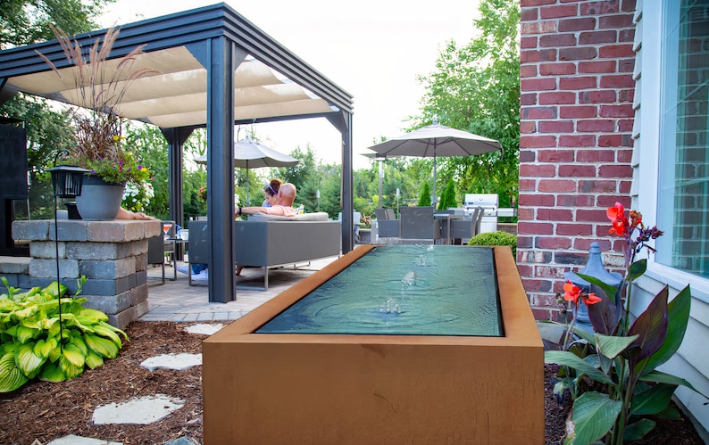 Custom Made Corten Steel Water Feature Water Basin Solid - Etsy