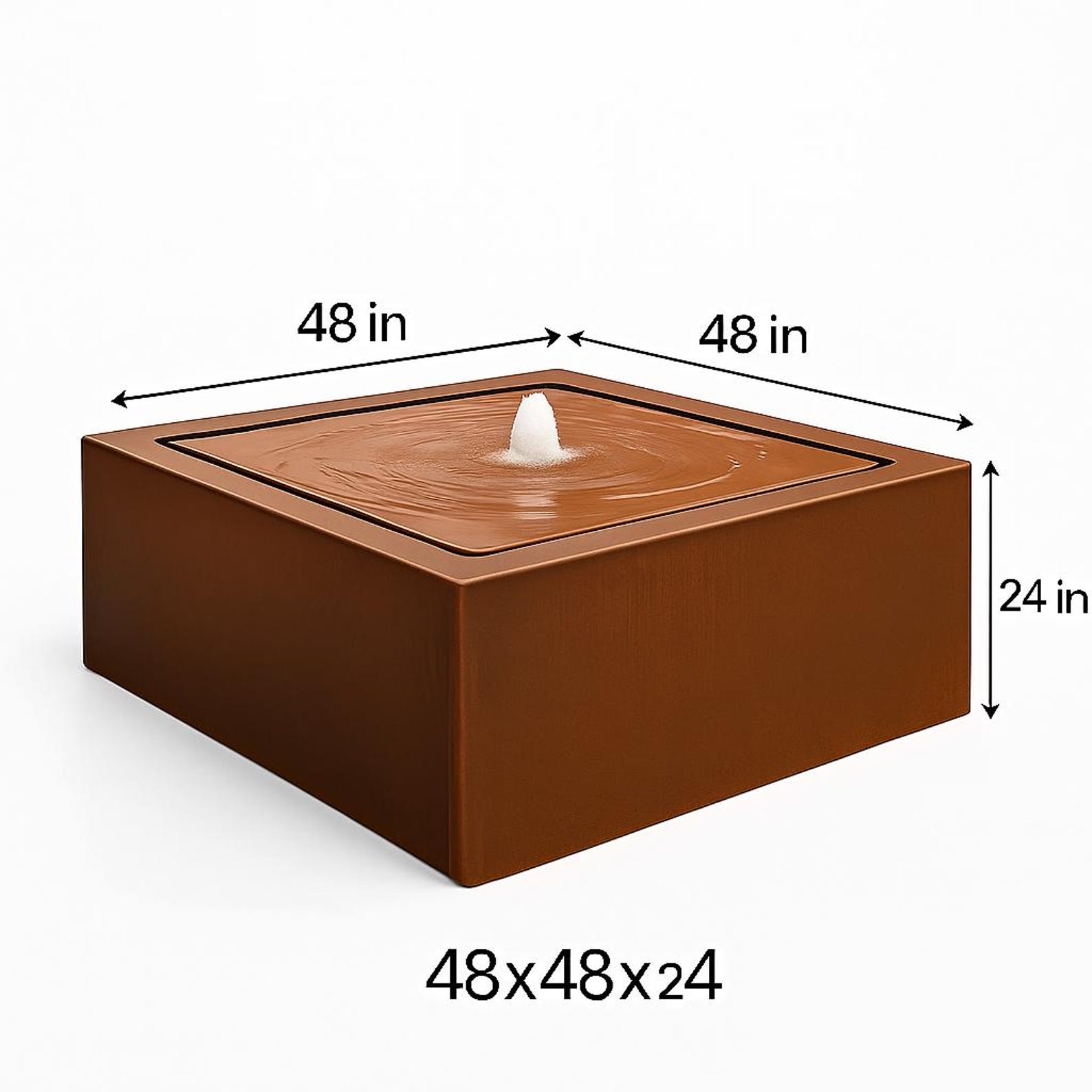 Modern Custom Made Corten Steel Water Feature-square Infinity Edge - Etsy