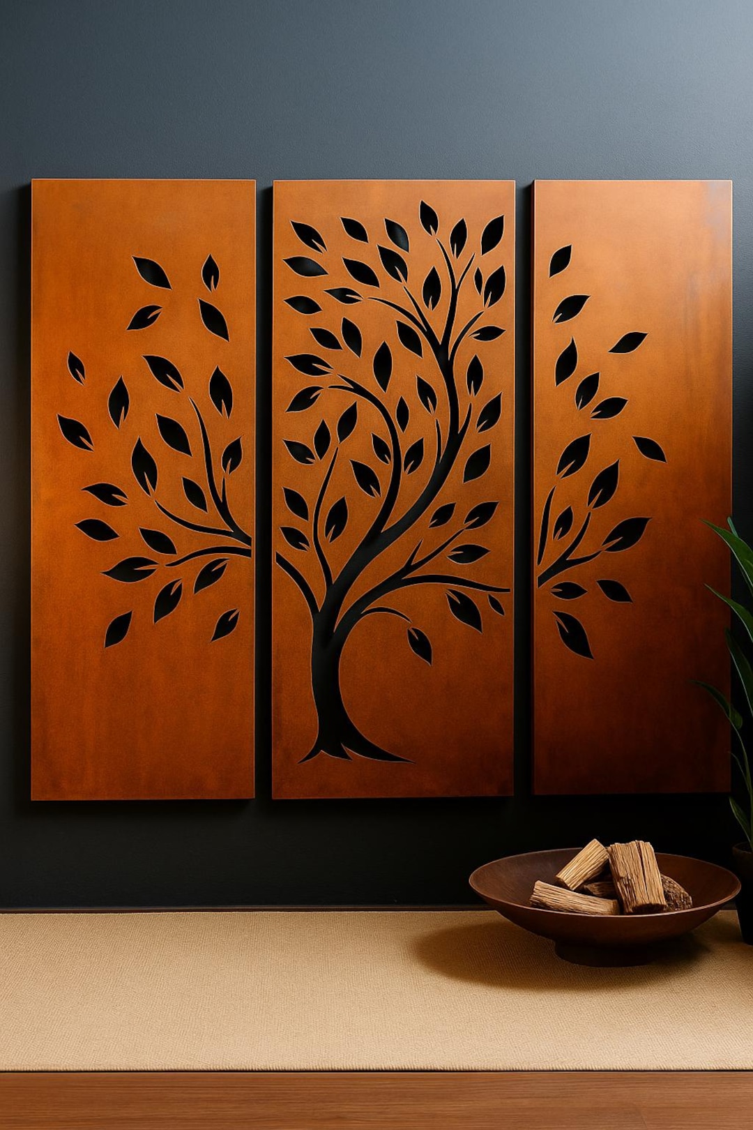 Tree of Life Privacy Screen | Corten Steel Outdoor Panel With Birds and ...