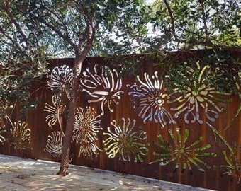 Custom Made Size Outdoor Privacy Screen Outdoor Privacy Metal Wall Art Panel Gazebo CORTEN STEEL Etsy