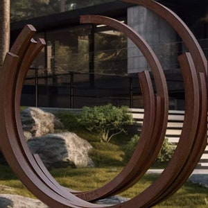 CUSTOM MADE, Garden Ring, Sculpture, Orb Garden Sculpture, Garden ...