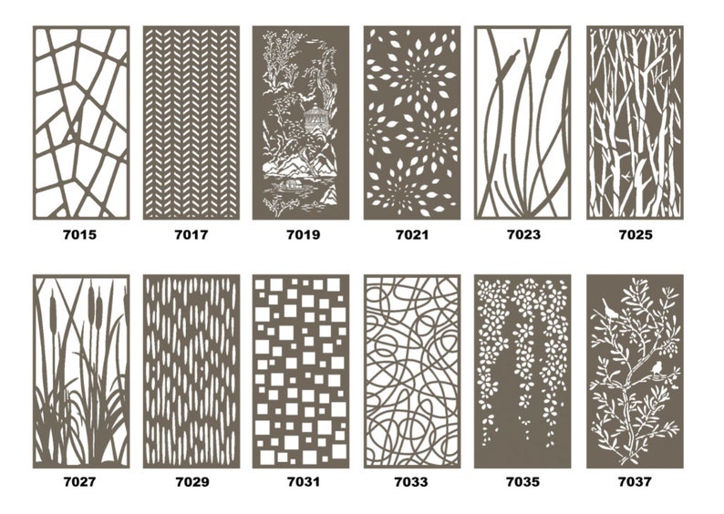 Custom Made Size Outdoor Privacy Screen Windy Tree Panel | Etsy