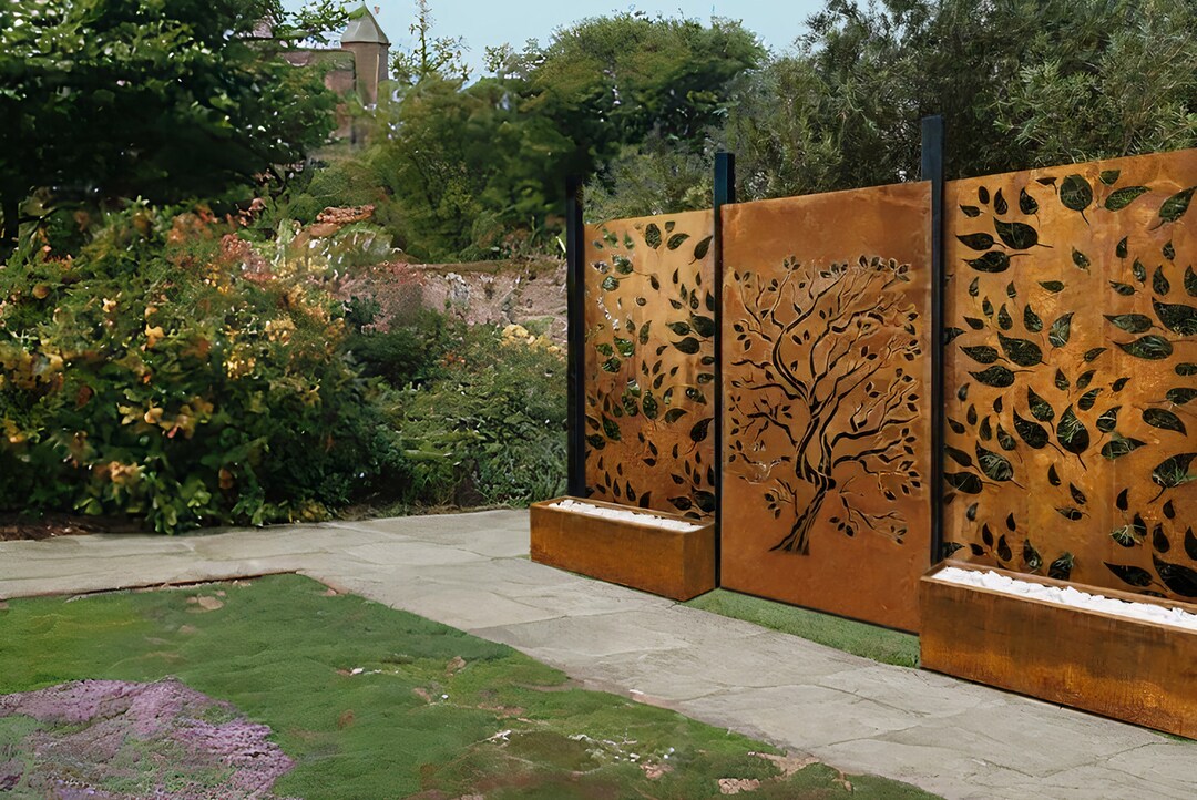 Custom Made Size - Outdoor Privacy Screen, Outdoor Privacy, Metal Wall ...