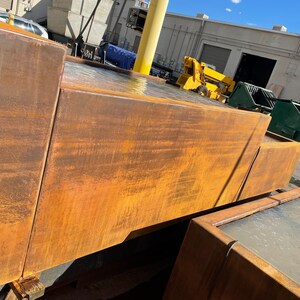 Modern Custom Made Corten Steel Water Feature-rectangular Infinity Edge ...