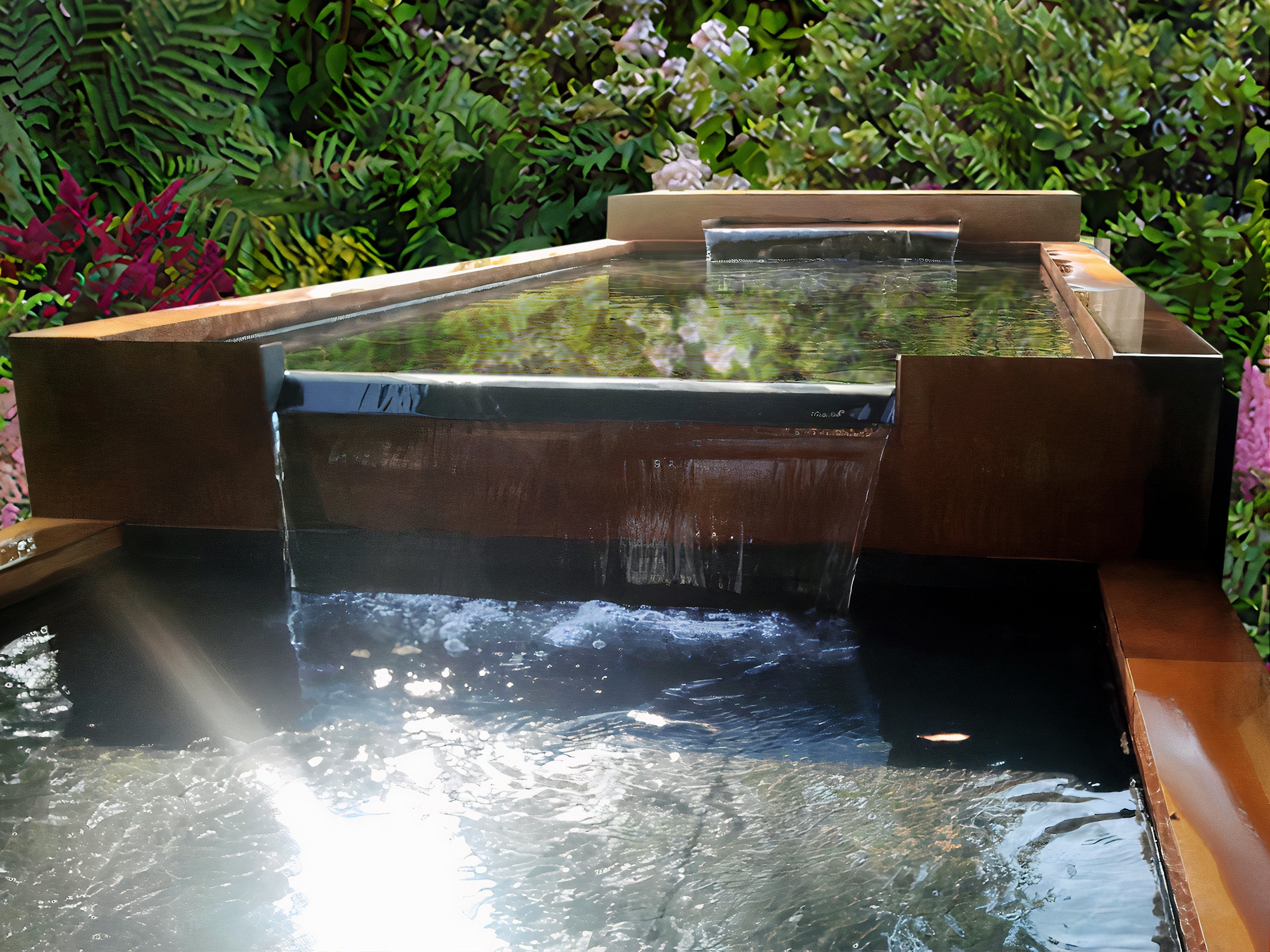 Custom Made Corten Steel Water Feature Water Basin Solid - Etsy