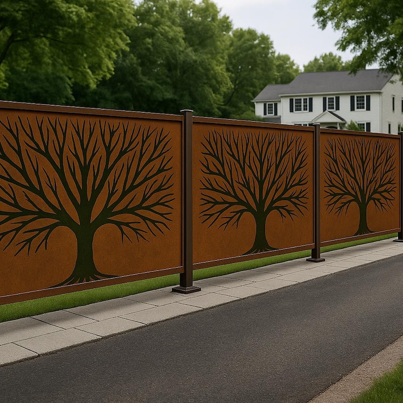 Corten Steel Wall Screen - Etsy