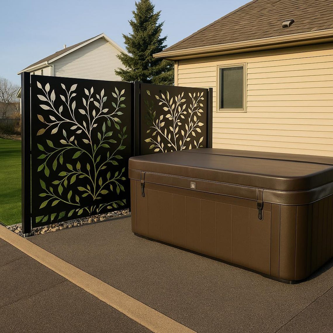 Custom Corten Steel Privacy Screen: Metal Wall Art, Garden Panel - Etsy