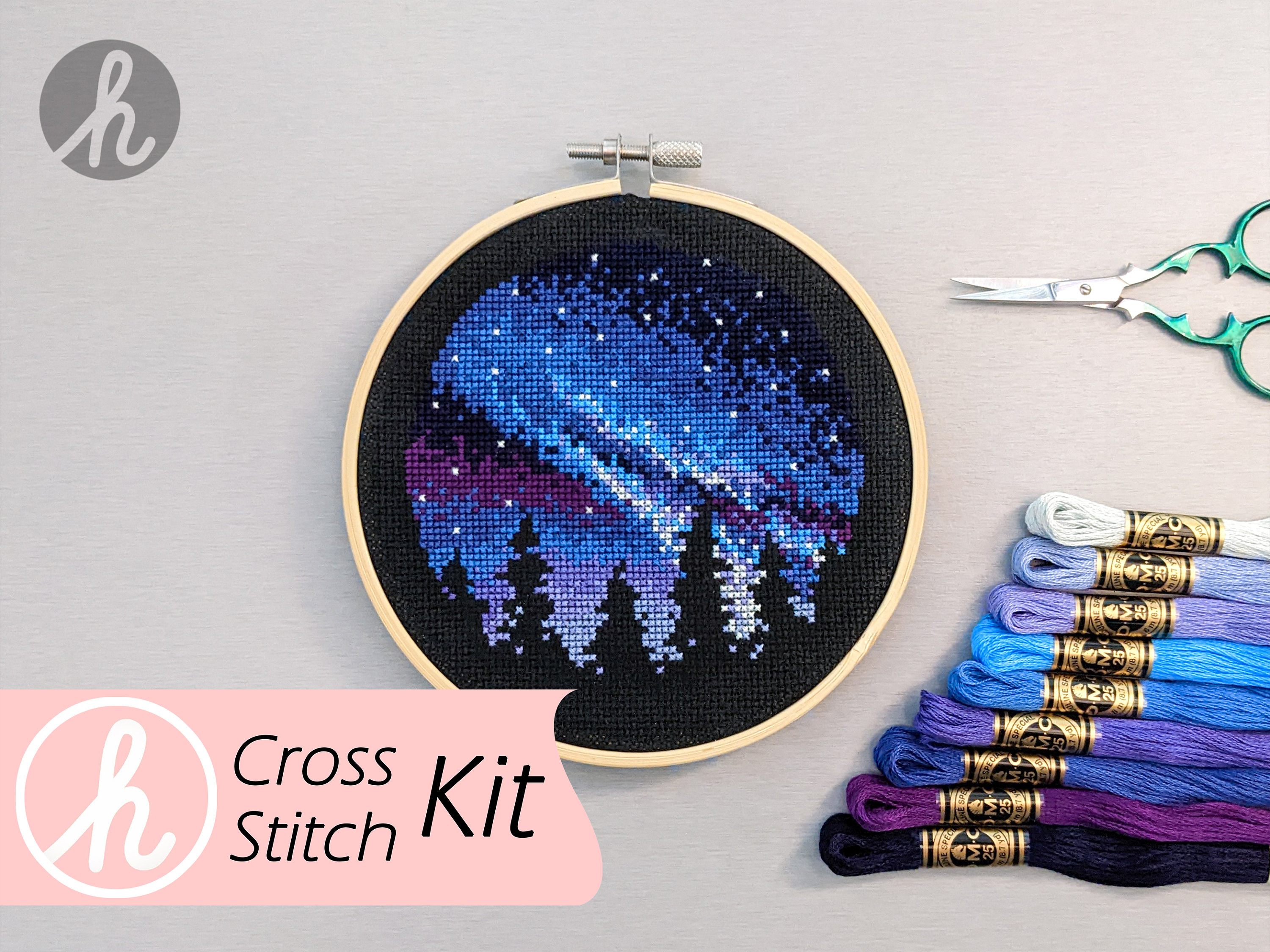 KIT: Milky Way 5 Counted Cross Stitch DIY Cross Stitch - Etsy