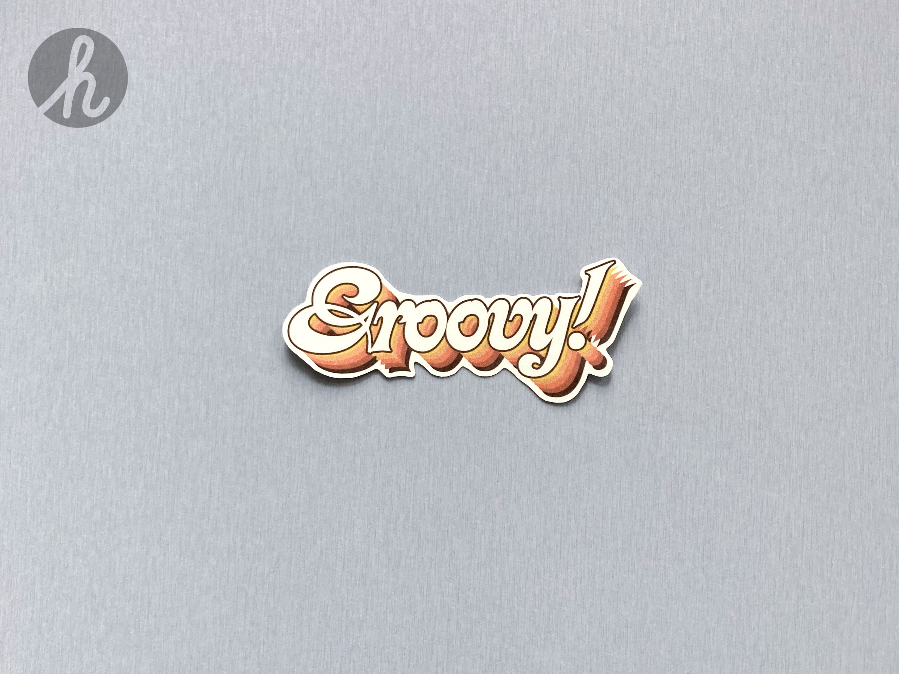 Retro Groovy Die-cut Sticker Glossy Laptop Decal Water - Etsy